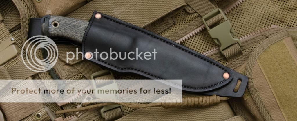 Custom leather sheath for Ratmandu with removable dangler, firesteel ...